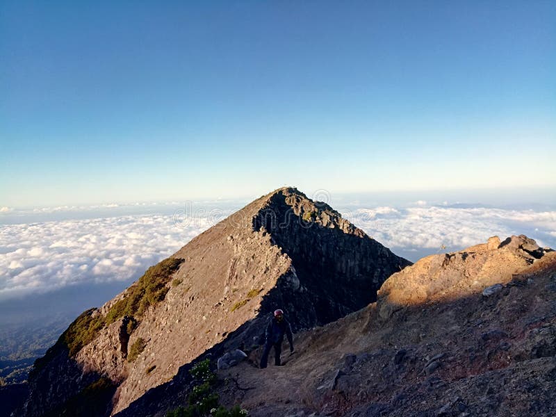 The View of the Clouds Seen from the Top of Mount Raung Stock Image ...