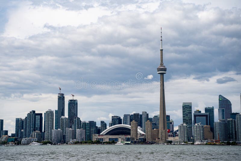 View of the CN Tower and Roger Centre in Downtown Toronto from the ...