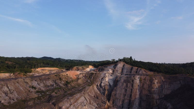 View of coal mining area stock photo. Image of aerial - 241572878