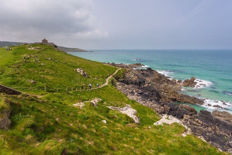 View on the Coast of Cornwall in UK Editorial Image - Image of path ...
