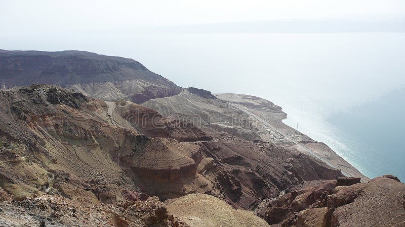 View of the Coast of the Dead Sea, Jordan Stock Photo - Image of ...
