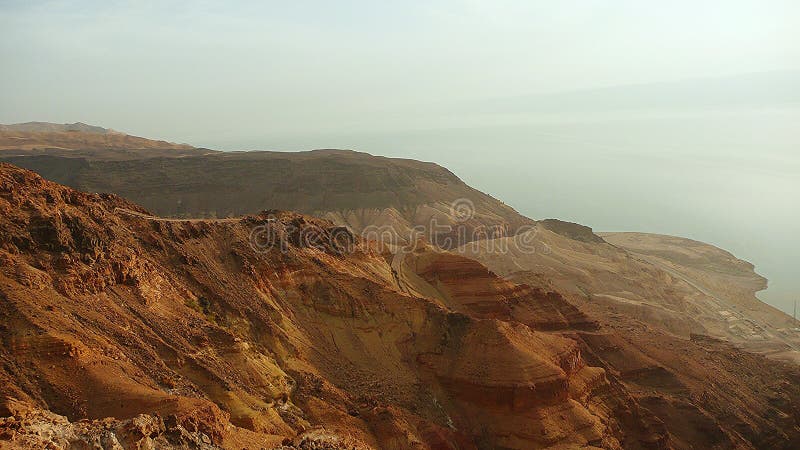 View of the Coast of the Dead Sea, Jordan Stock Image - Image of israel ...