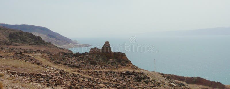 View of the Coast of the Dead Sea, Jordan Stock Image - Image of ...