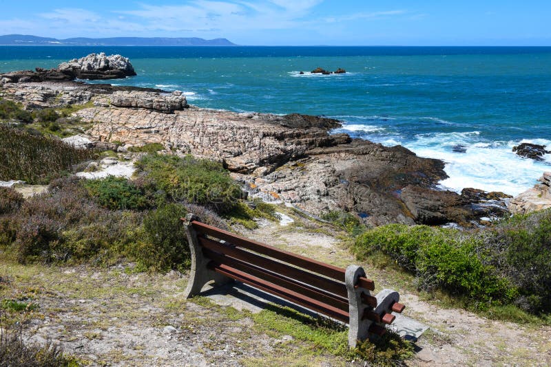 View at the Coast of Hermanus in South Africa Stock Photo - Image of ...