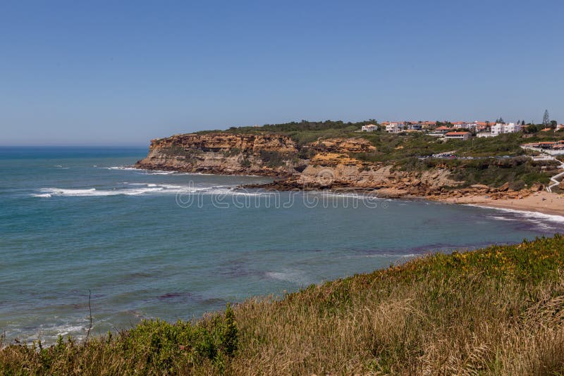 View on Coast Line Rocks in Ocean Stock Photo - Image of shore, scenic ...