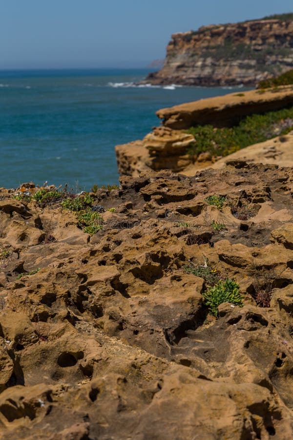 View on Coast Line Rocks in Ocean Stock Photo - Image of summer, ocean ...