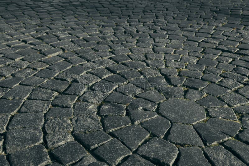 View of the Cobblestone Street. Texture of the City Pavement. Stock ...
