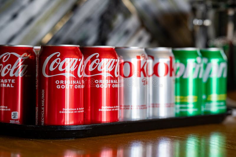 View of Coca Cola, Diet Coke, and Sprite Cans. Editorial Photography ...