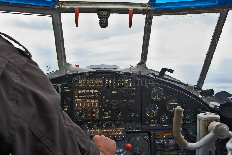 View in the cockpit stock image. Image of plane, view - 21422571