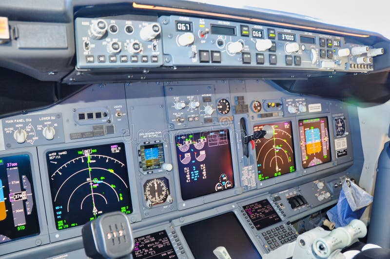 View Cockpit Panel and Instrument Stock Photo - Image of dashboard ...