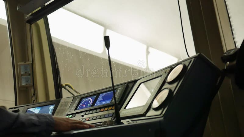 View from the Cockpit Subway Driver. Stock Footage - Video of board ...