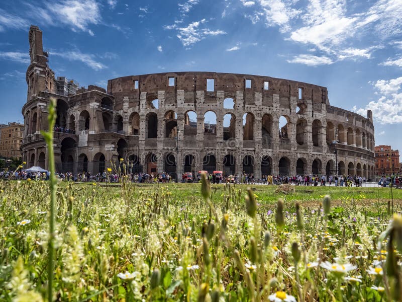 View of the Coliseum of Rome Stock Photo - Image of forum, brick: 248735560