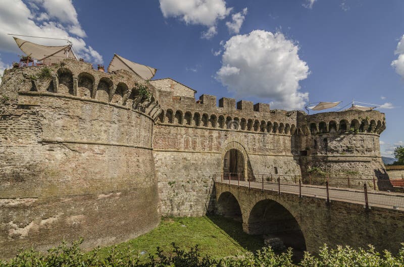 View of the Colle Val D`Elsa Castle, Italy Stock Image - Image of ...