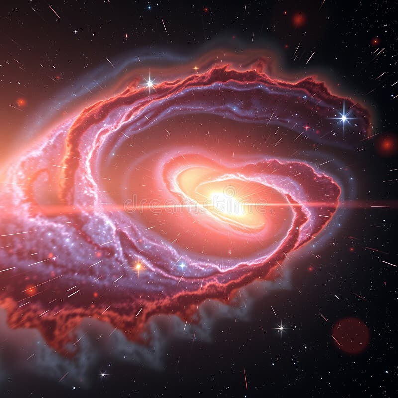 A View of Colliding Galaxies with Bright Streaks of Light and Energy ...