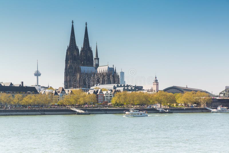 Cologne Cathedral at Spring Stock Image - Image of cityscape, cathedral ...