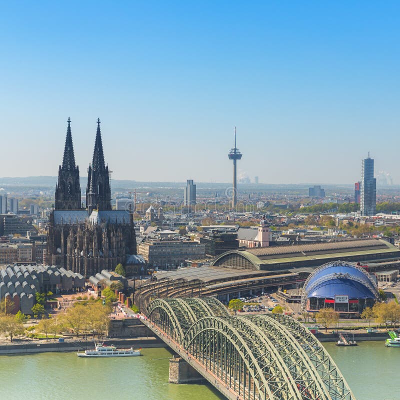 View of Cologne Cathedral at Spring Stock Image - Image of landmarks ...