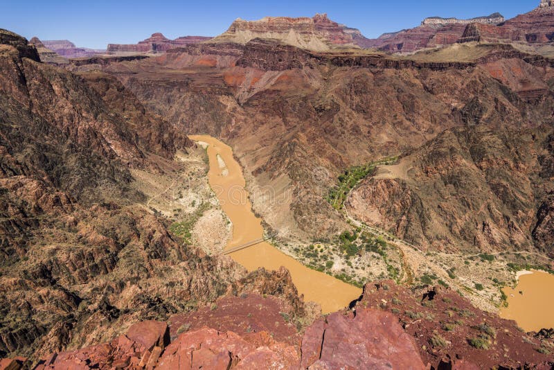 View on Colorado River Inside Grand Canyon Stock Image - Image of ...