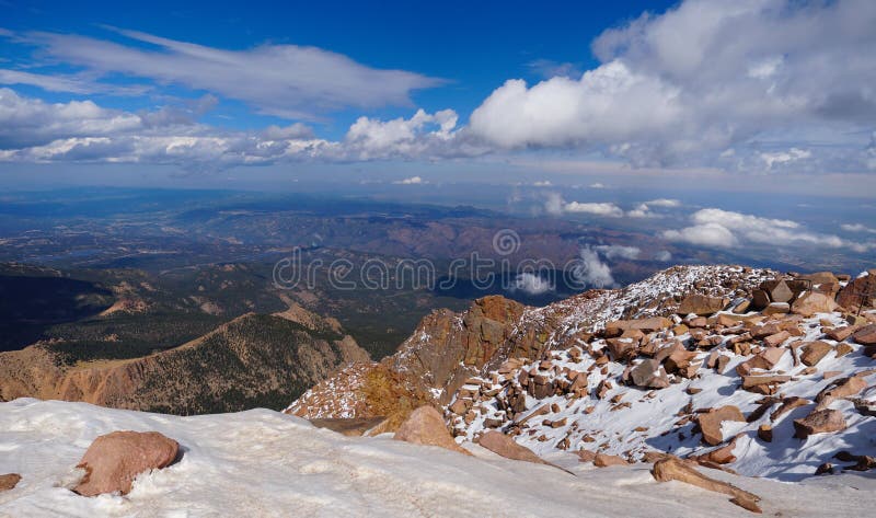 Amazing View from Pikes Peak Stock Image - Image of blue, clouds: 166710825