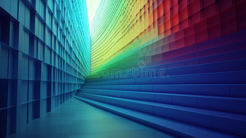 A View of Colorful Architectural Building with Stairs and Structured ...