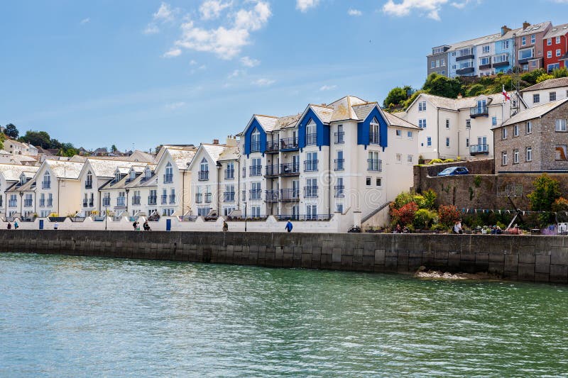View of Colorful Buildings in Brixham Harbour. Brixham, Devon, UK, June ...