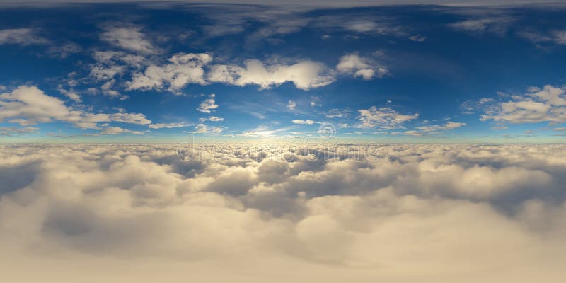 360 View of Colorful Cloudscape Background Stock Illustration ...