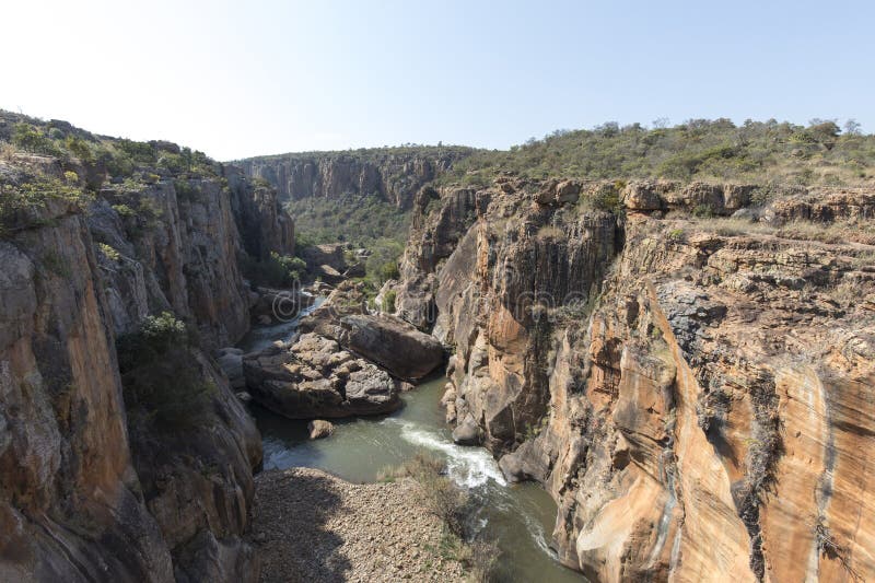 View of Coloured Rocks in Blyde River Canyon Stock Photo - Image of ...
