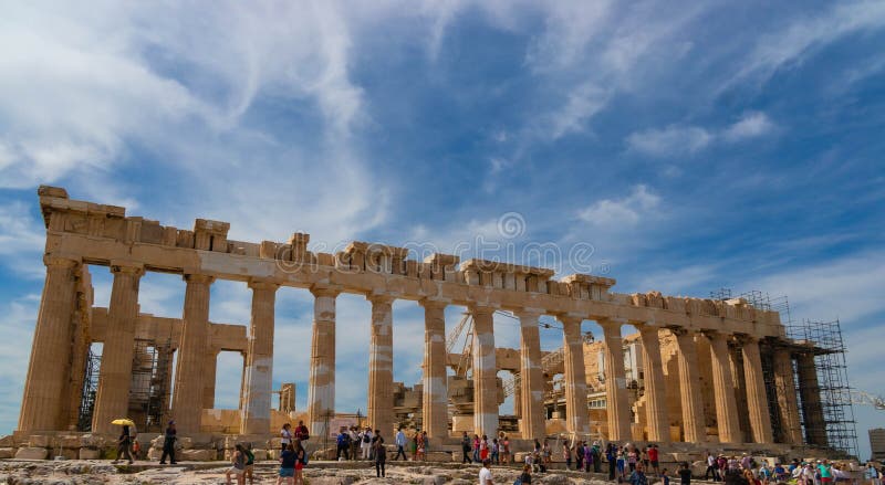 View of the Columns of the Parthenon - the Ancient Temple of the ...