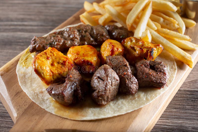 Combination Kebab Platter, Kabob Combo Stock Photo - Image of kebab ...