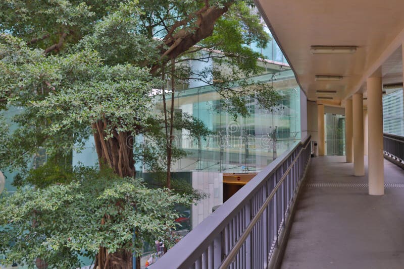 The View of Commuters Walking through Covered Footbridge 3 April 2021 ...