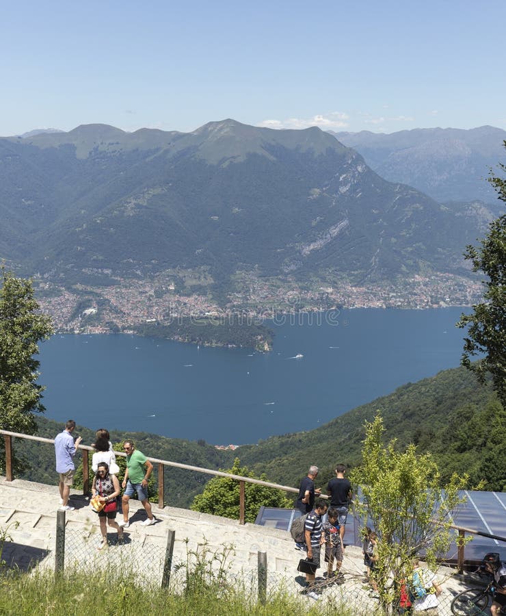 View of Como Lake from Monte San Primo Editorial Image - Image of ...