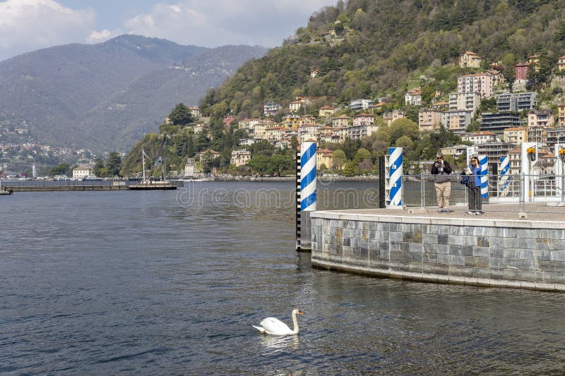 View of Como from the Port of Como on a Sunny Day Editorial Stock Image ...