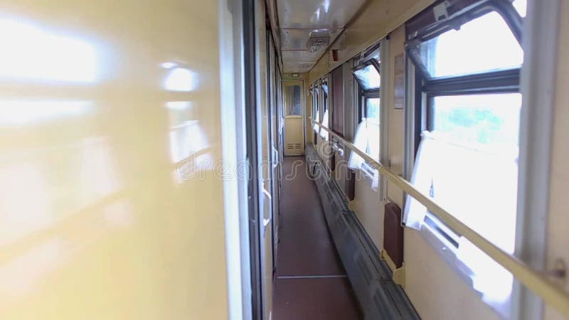 View of a Compartment Carriage Inside. Travel on a Long-distance Train ...