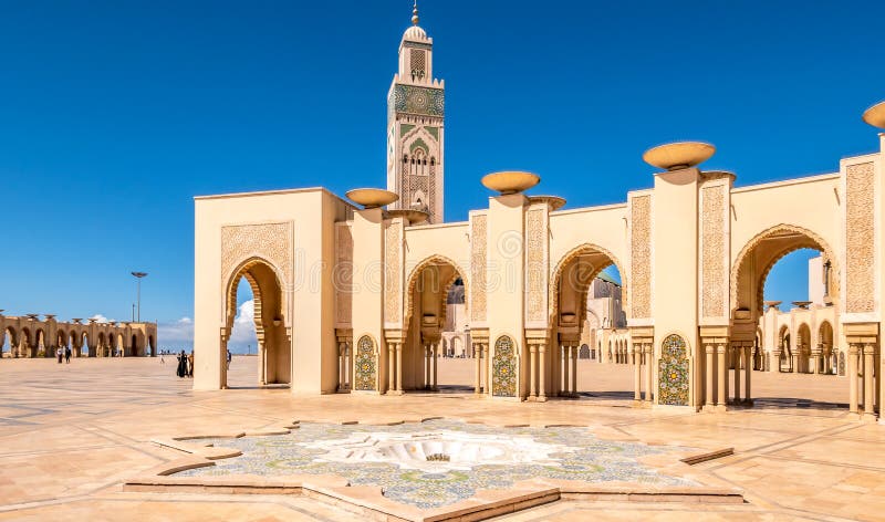 View at the Complex of Mosque of Hasan II. in Casablanca - Morocco ...