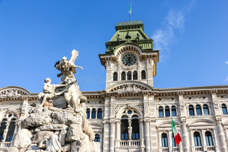 View of Comune Di Trieste Building in Sunny Day Editorial Stock Image ...