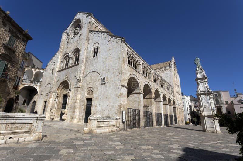 View of the Concathedral of Maria Assunta in Bitonto, Puglia, Italy ...