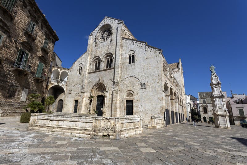 View of the Concathedral of Maria Assunta in Bitonto, Puglia, Italy ...