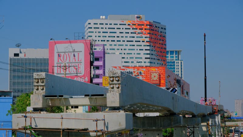 View of Concrete Structures at the Pink Line Construction Site ...