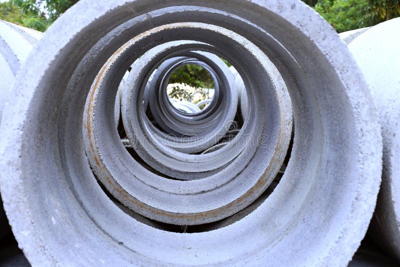 Concrete tubes stock photo. Image of build, dirt, irrigation - 31711912