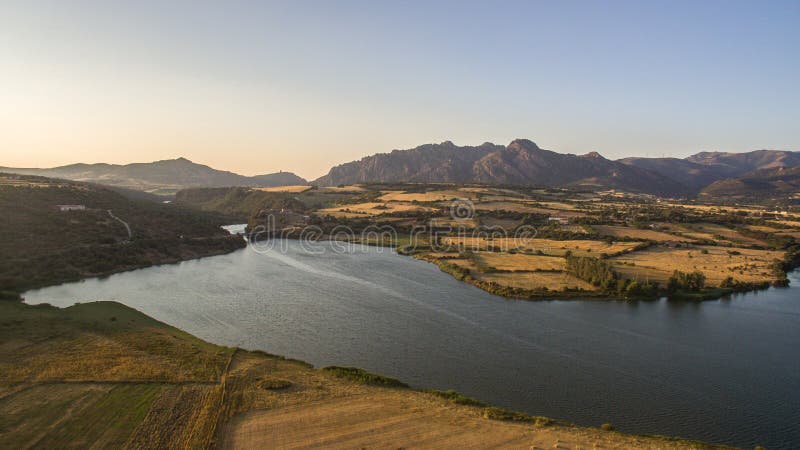 View of the Confluence of Two Rivers from Above with the Drone Stock ...