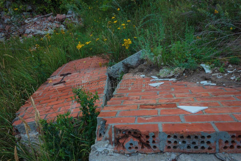 Construction Waste in the Field Stock Image - Image of construction ...