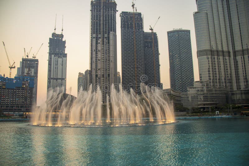 View of a Construction in Downtown Dubai, Dubai Opera and Dubai ...