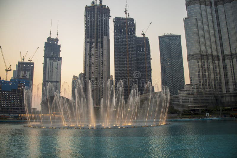 View of a Construction in Downtown Dubai, Dubai Opera and Dubai ...