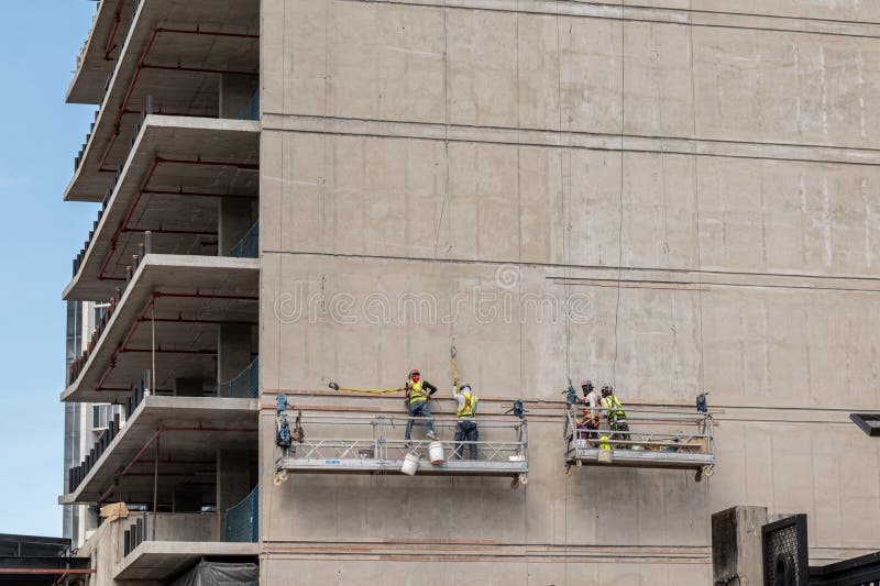 View at the Construction Process of a Modern Skyscraper Editorial Image ...