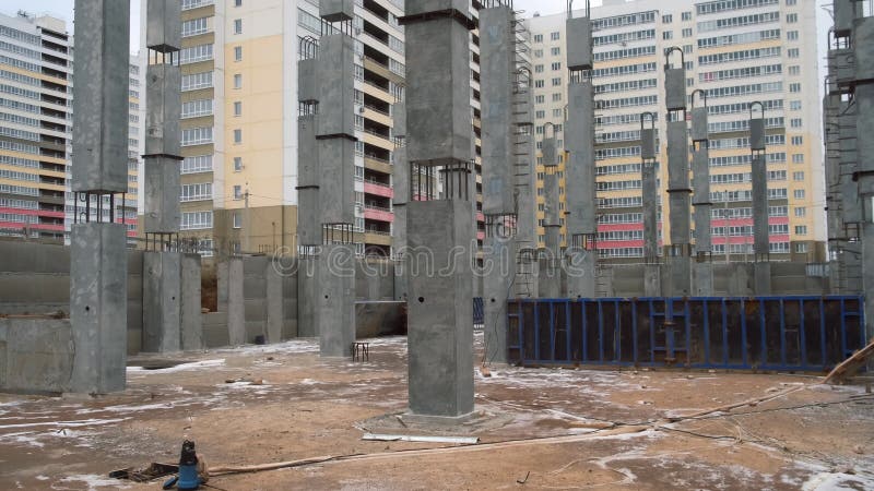 Construction Side in Residential District with Panel Mutlistorey ...