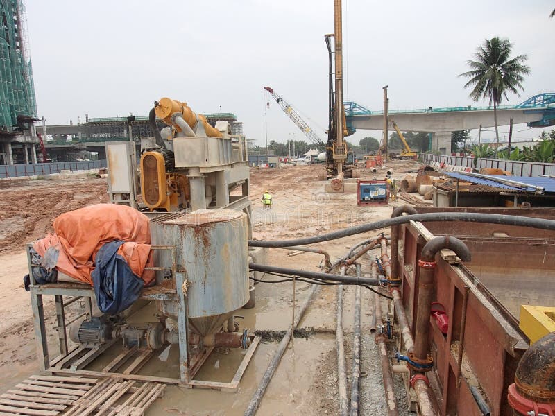 View of Construction Site during Foundation Work Stage. Editorial Stock ...