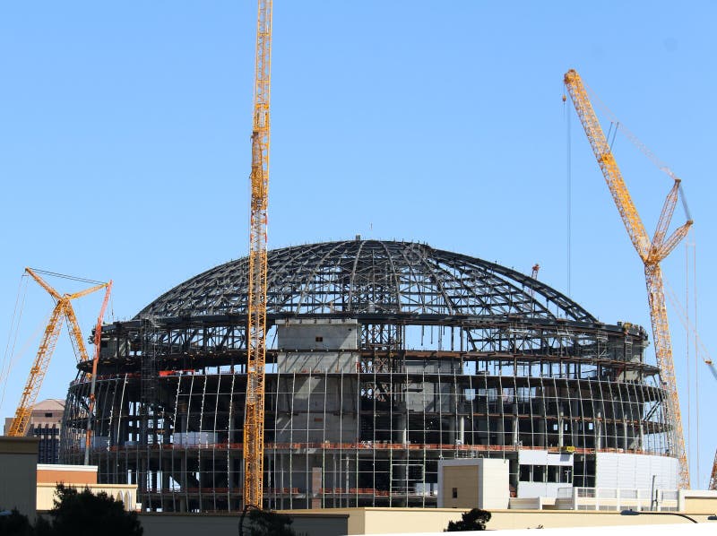 A View of the Construction Site of the MSG Sphere in Las Vegas. Stock ...