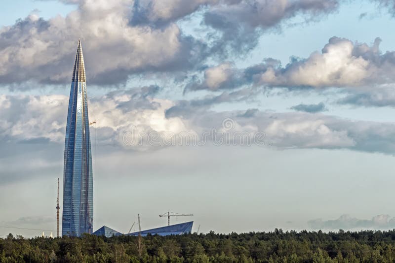 View of the Construction of the Tower of Lakhta Center Editorial Stock ...