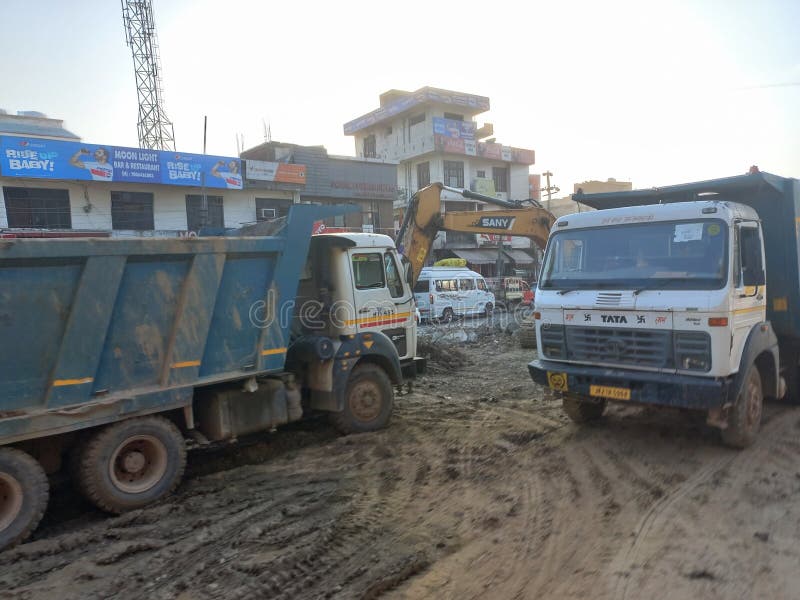 View of Construction Work in Progress in Jammu, India Editorial Stock ...