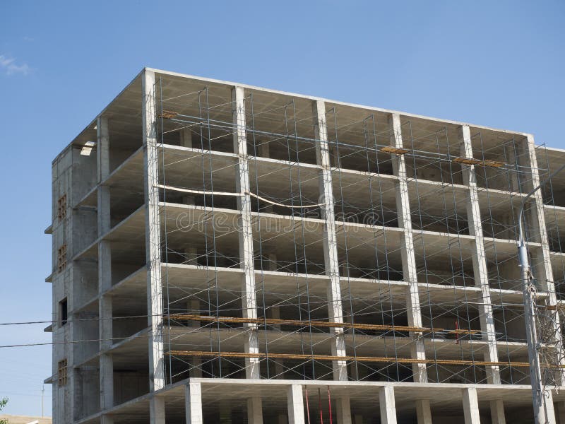 View of a Constructive Building Under Construction Stock Image - Image ...