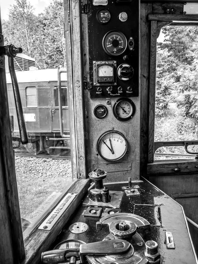 View on the Control Panel of a Retro Train in Szentendre Stock Image ...
